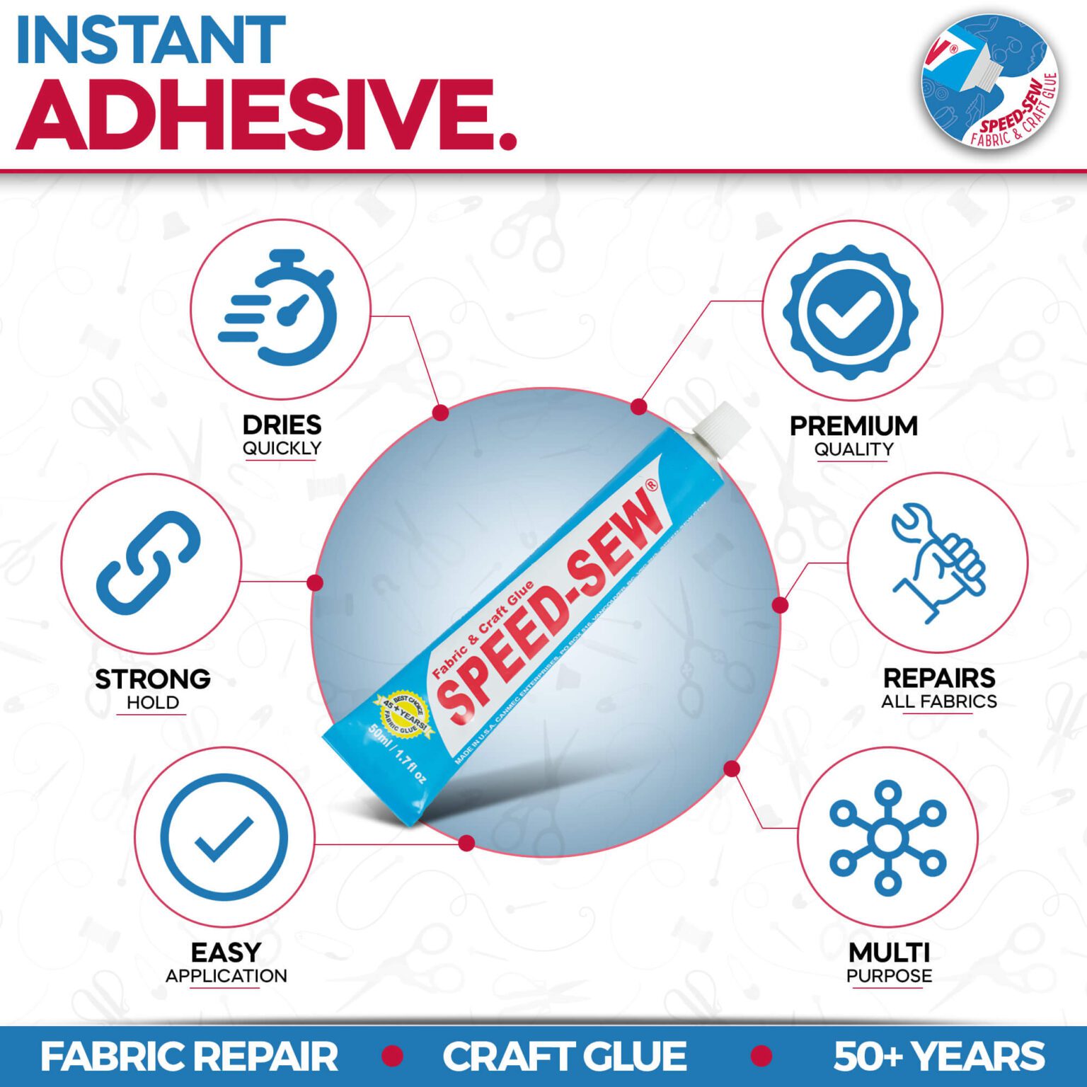Speed-Sew Premium Fabric Glue - Speed-Sew Premium Fabric Glue
