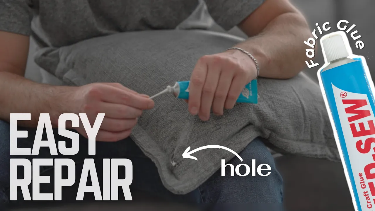 How to Repair a Hole in a Pillow - Speed-Sew Premium Fabric Glue