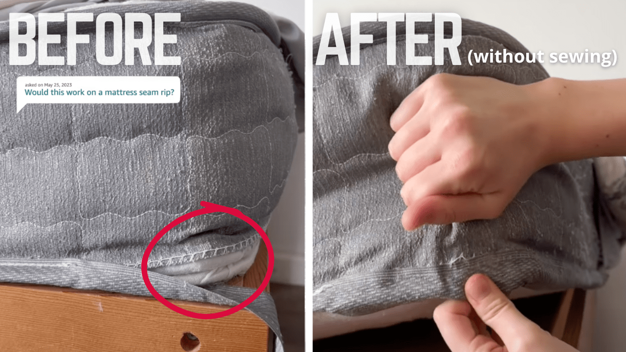How to Repair a Mattress Seam Rip - Speed-Sew Premium Fabric Glue