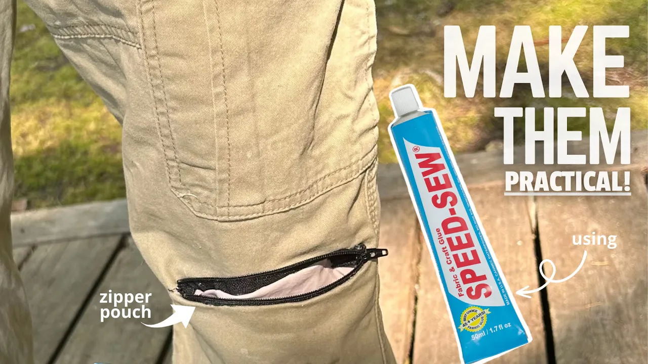 Create a Pocket with Zipper - Speed-Sew Premium Fabric Glue