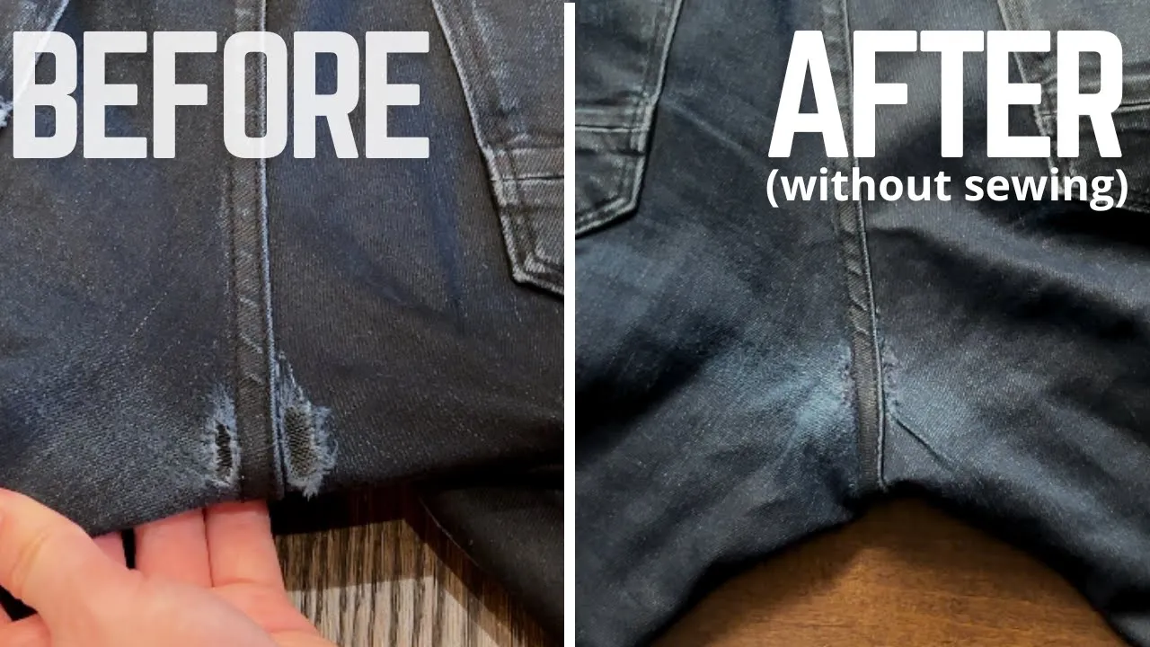 Ripped Jean Crotch Repair - Speed-Sew Premium Fabric Glue