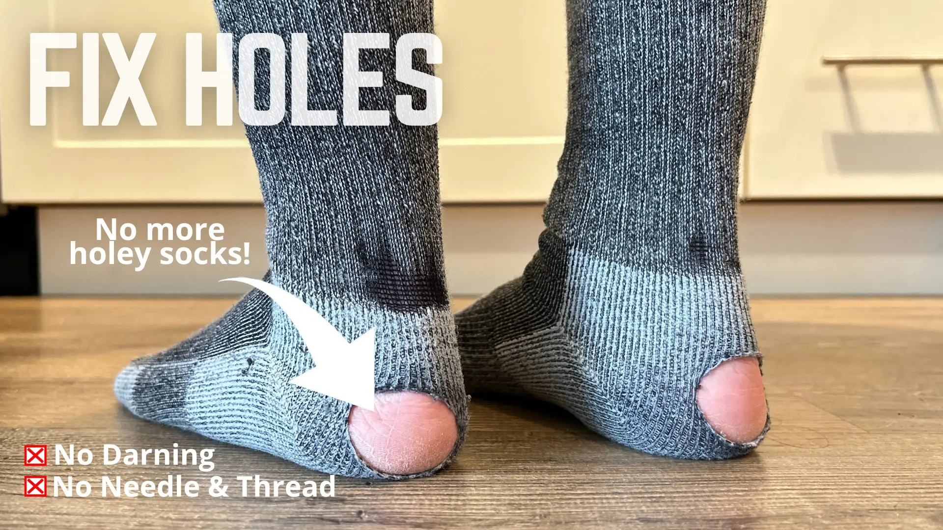 Fix Holes in Your Socks - Speed-Sew Premium Fabric Glue